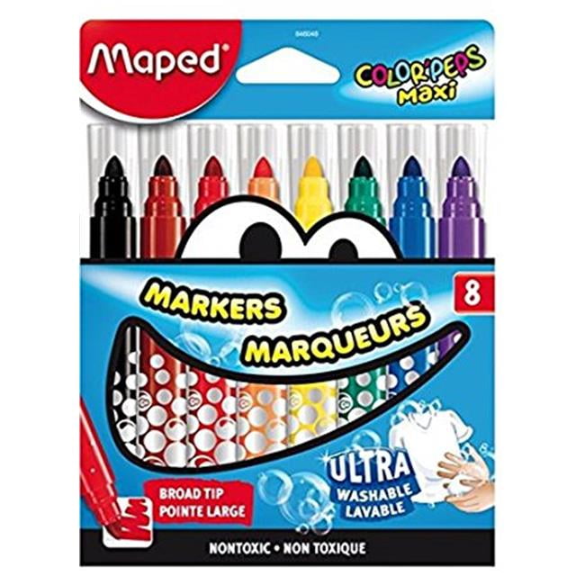 Maped Color'Peps Broad Tip Maxi Ultrawashable Markers - Walmart.com