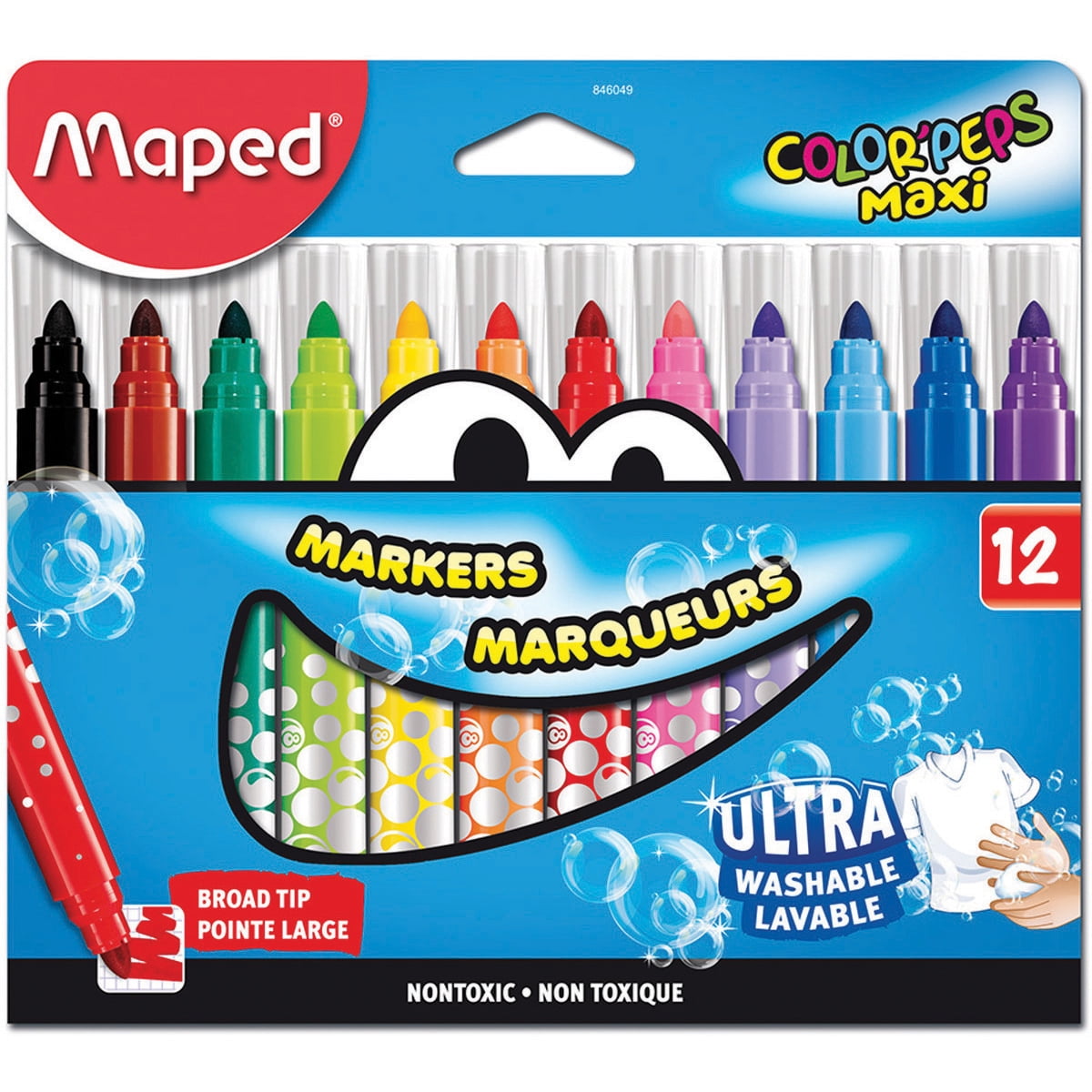 Maped Color'Peps Broad Tip Maxi Ultrawashable Markers - Walmart.com