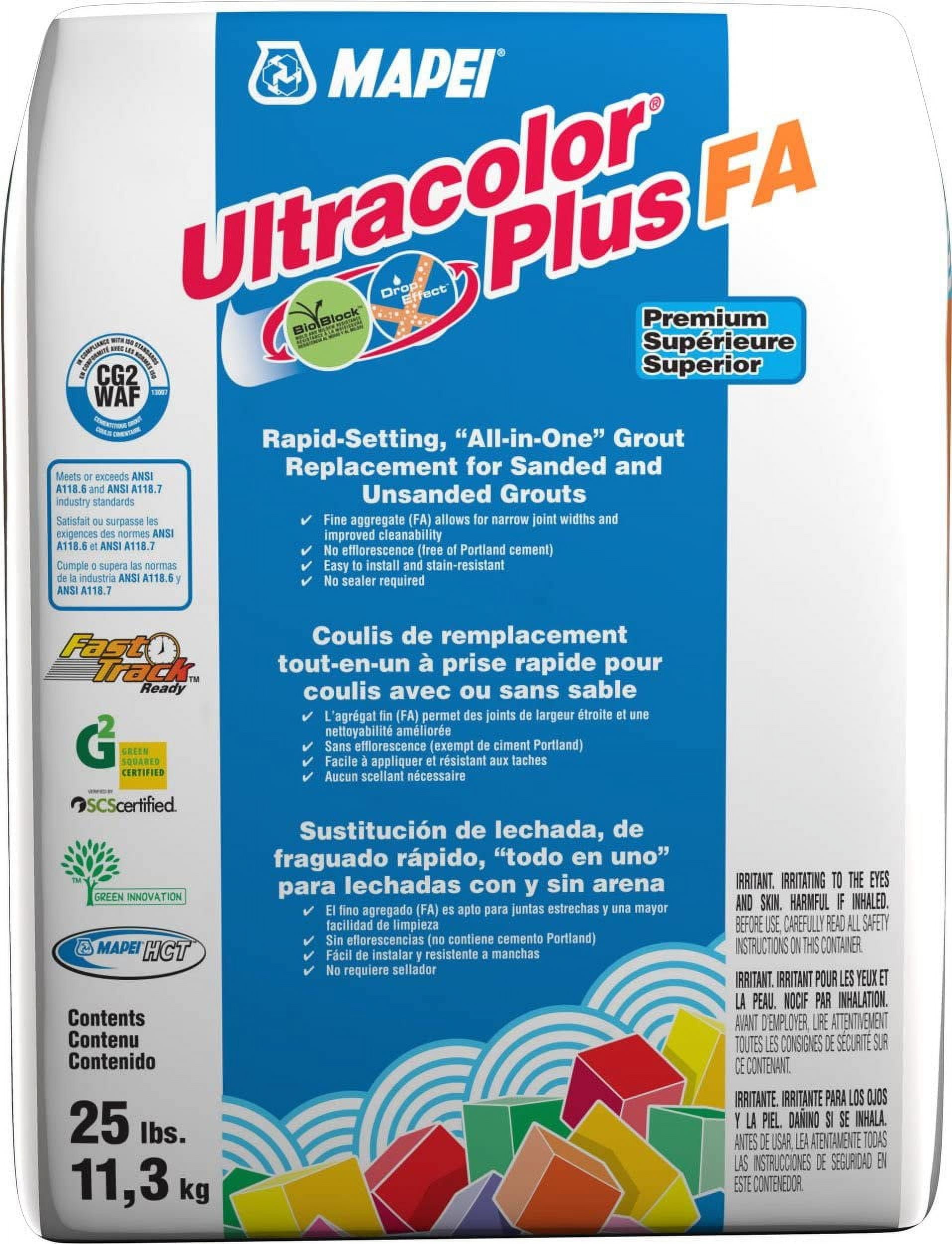 Mapei Ultracolor Plus FA Grout - 25 lbs (2 - Pewter) - Walmart.com