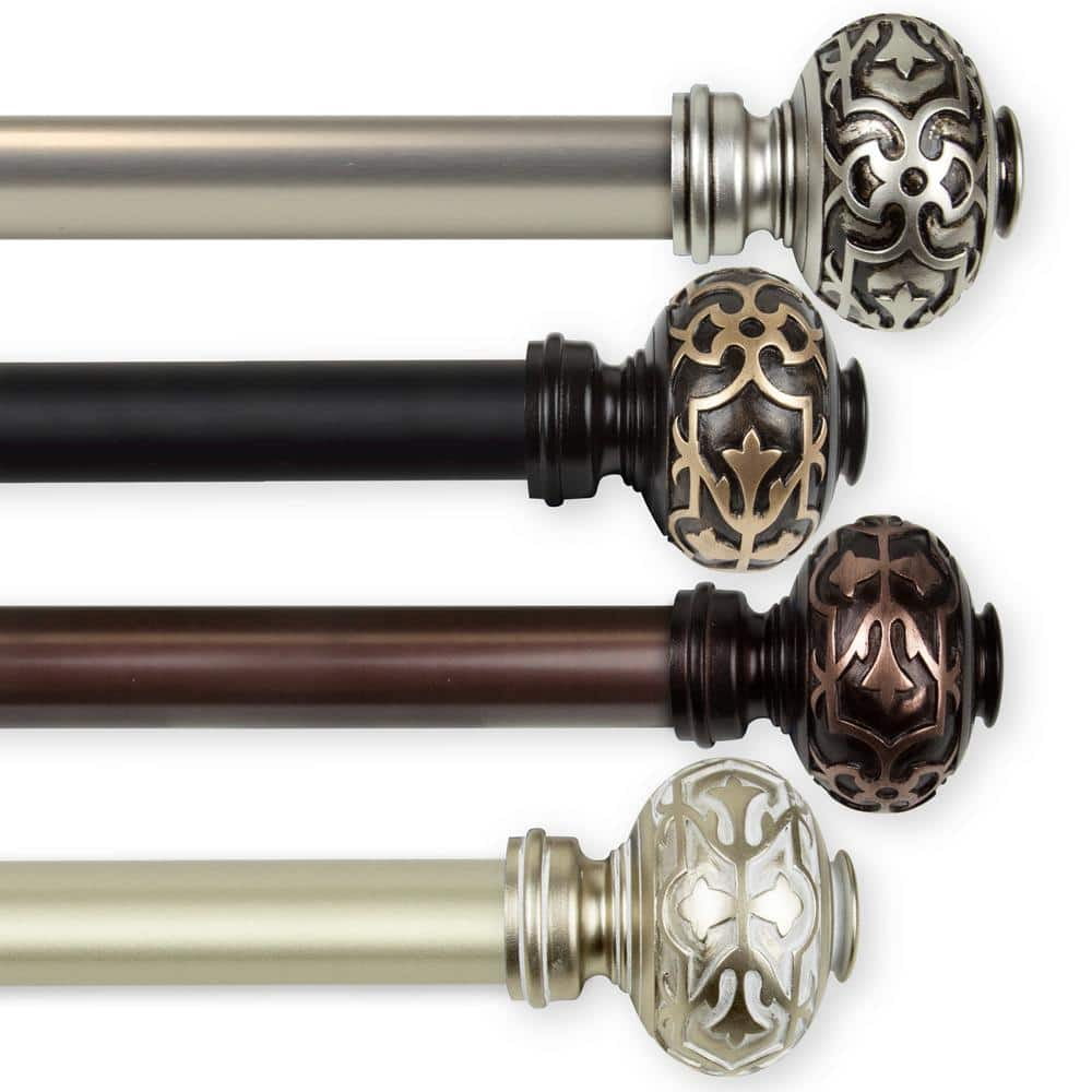 Maple 1" Single Curtain Rod 120-170 inch - Gold - Walmart.com