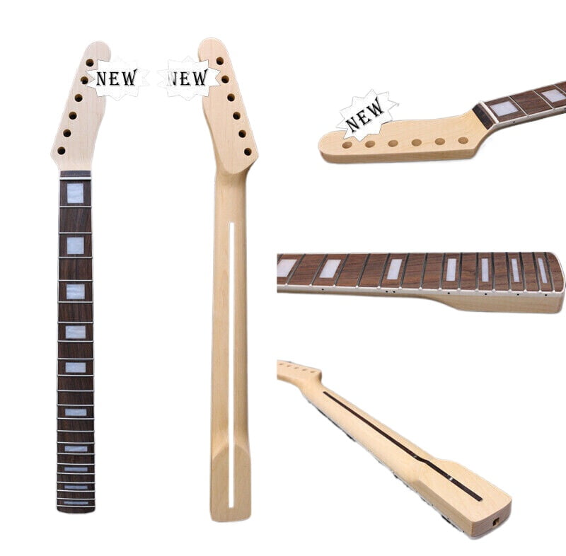 Maple 21 Fret Guitar Neck Rosewood Fretboard Block Inlay Clear Coat ...
