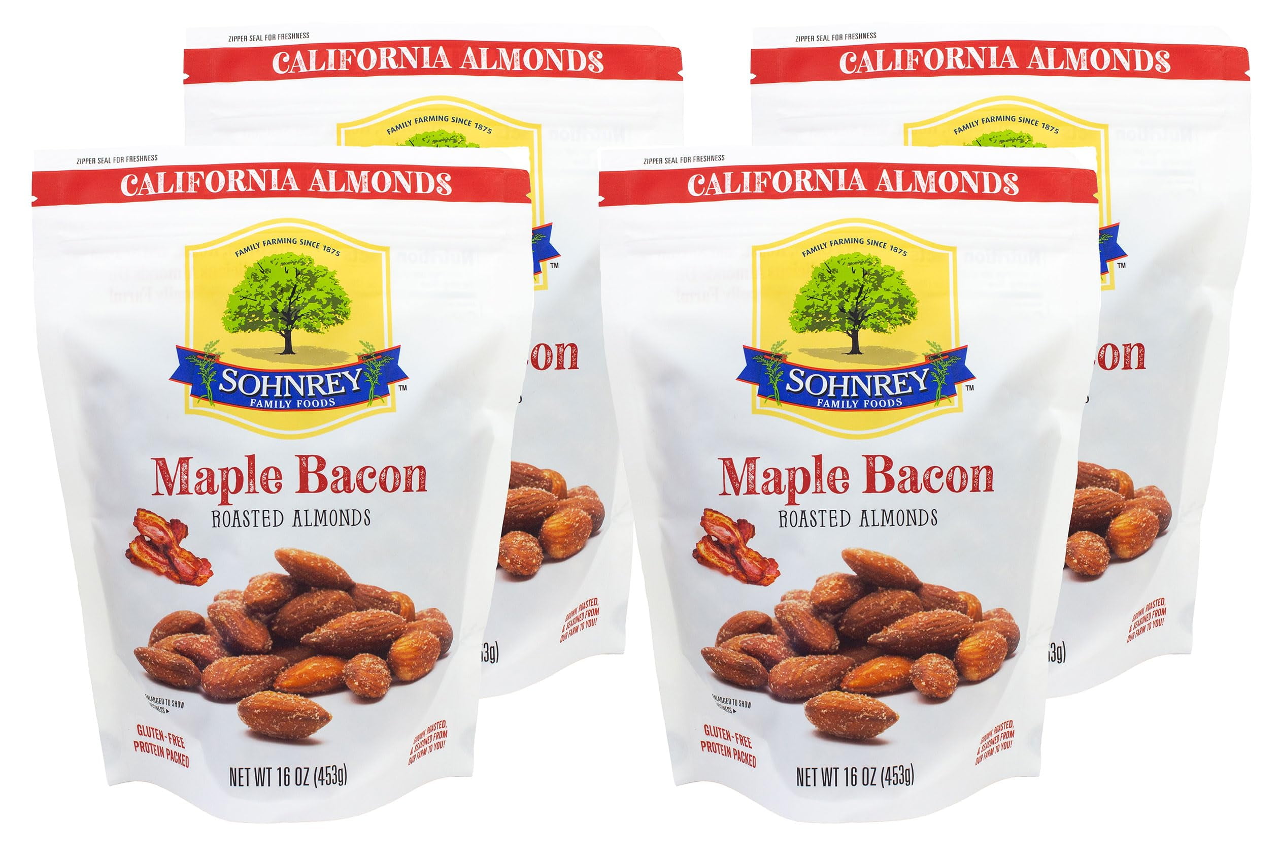 Maple Bacon Roasted Almonds Sweet Savory Smoked Snack Nuts Steam ...