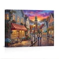 Maple Cafe Small Town Sunset Cozy Folk Art For Living Room Bedroom Home ...