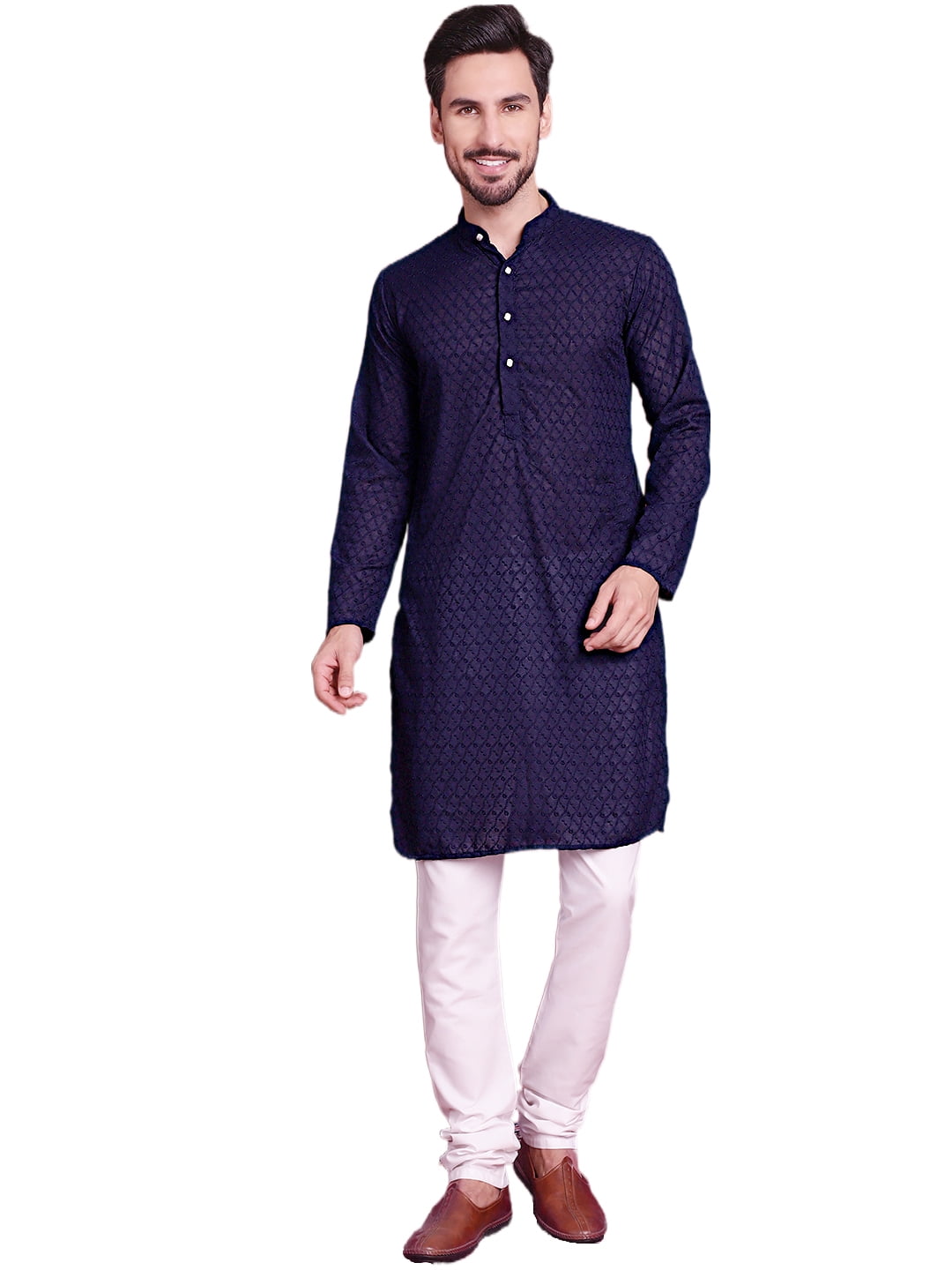 Maple Clothing Ethnic Wear Indian Men's Chikan Kurta Pajama Cotton ...