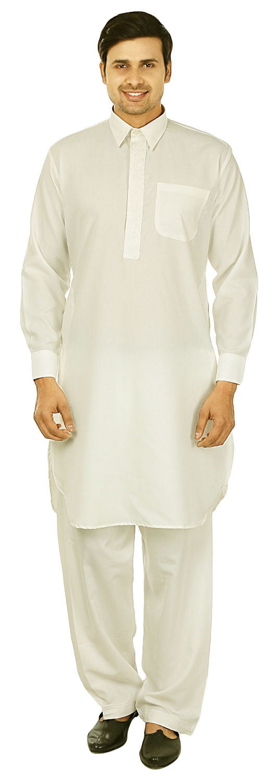 Maple Clothing Kurta Pajama India Clothing Party Wear for Men (Cream ...