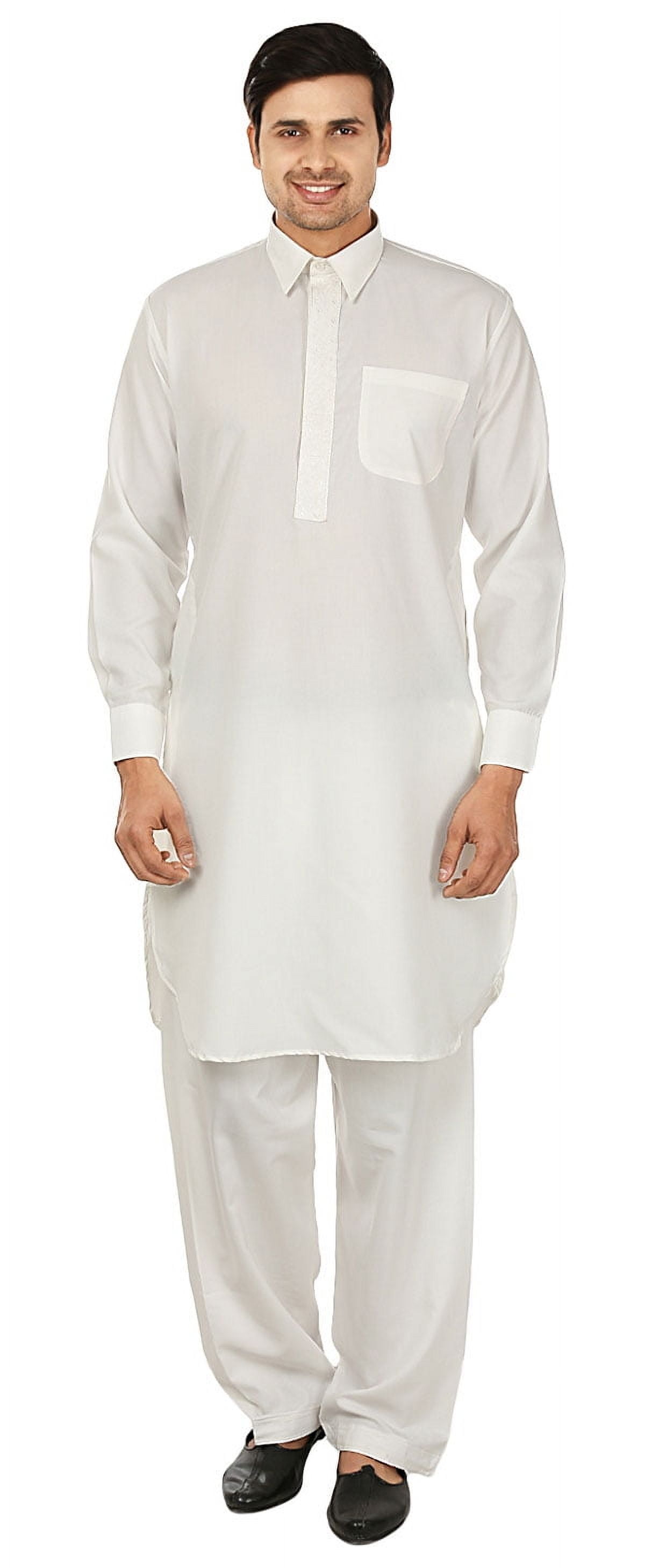 Maple Clothing Kurta Pajama India Clothing Party Wear for Men (White ...