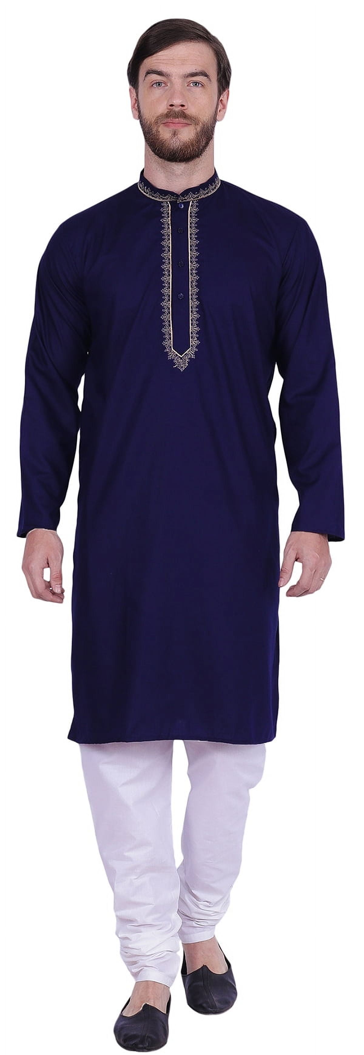 Maple Clothing Kurta Pajama Indian Clothing Party Wear for Men (Blue ...