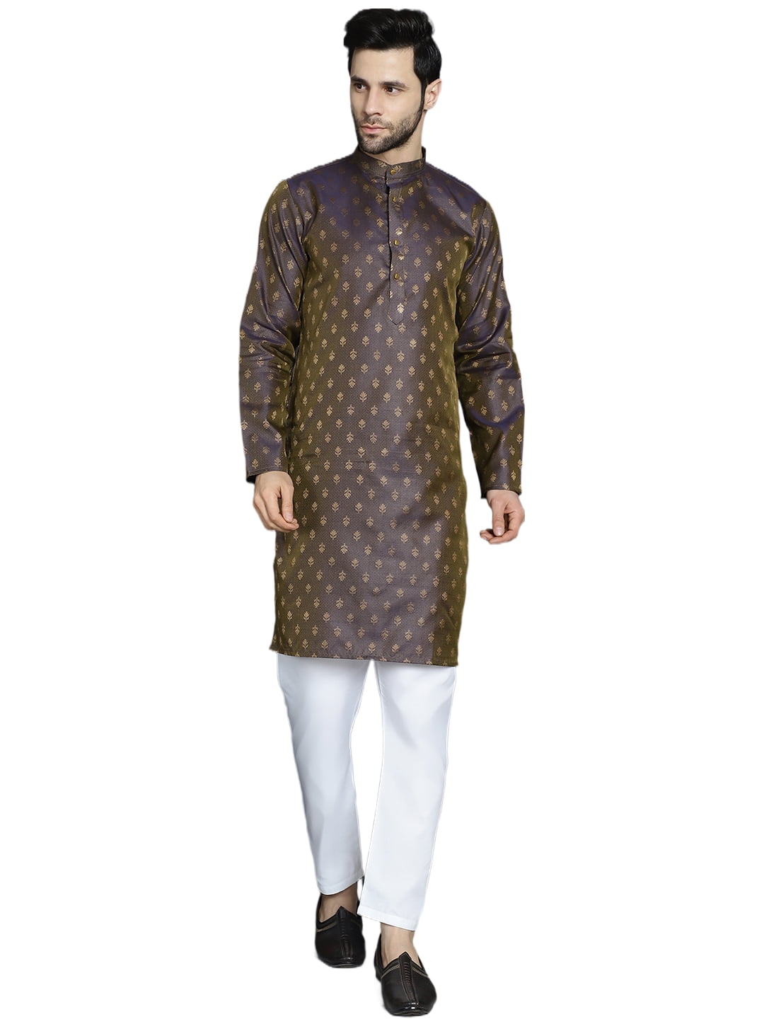 Maple Clothing Party Wear Brocade Kurta Pajama Set Indian Wear Men ...