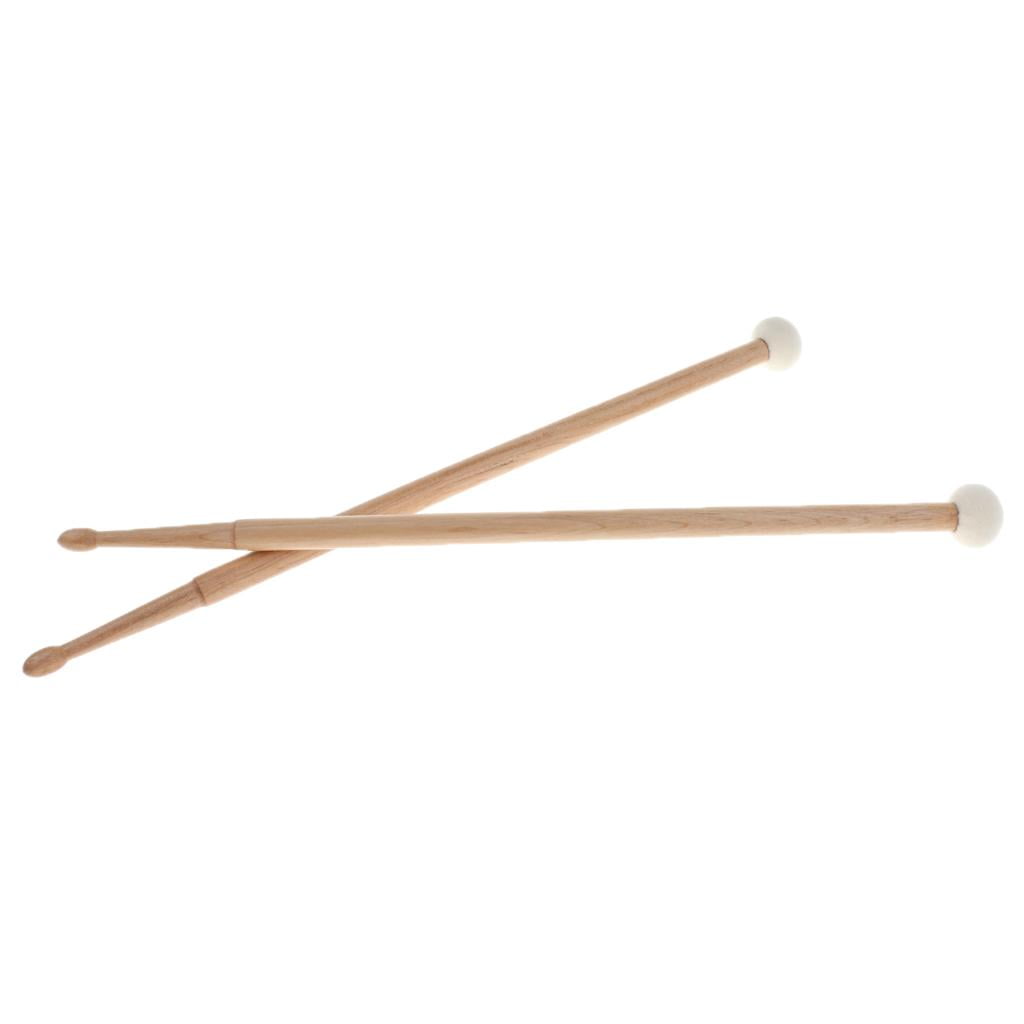 Maple Cymbal Mallets Drum Sticks Lightweight Portable 419mm for Drummer ...