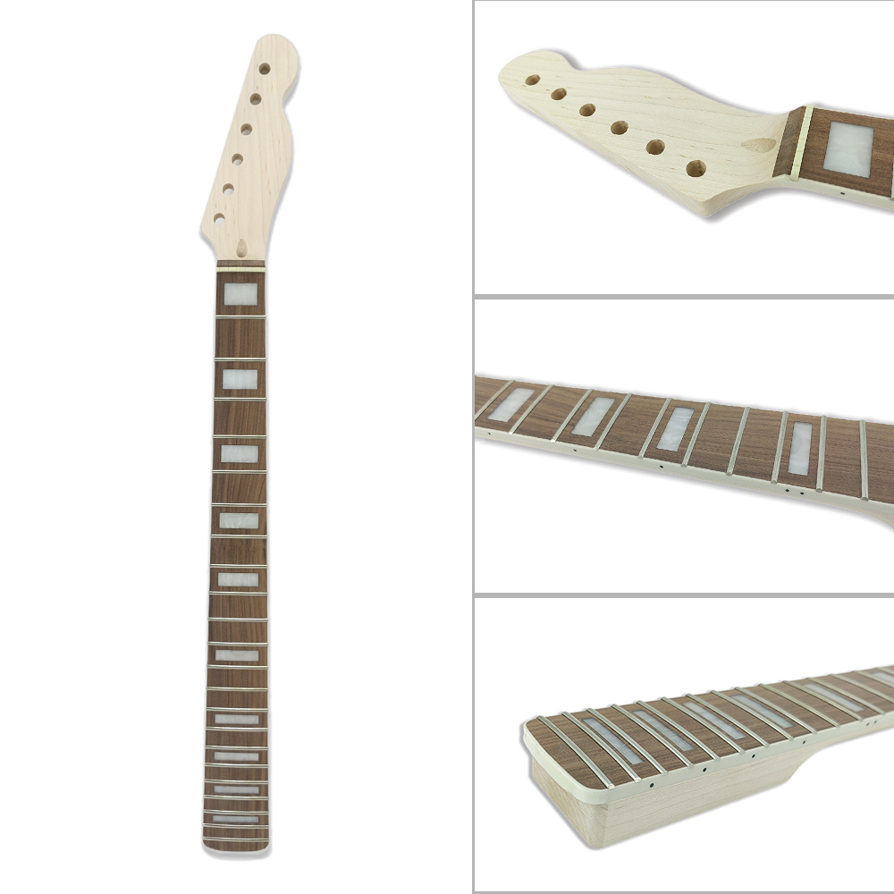 Maple Guitar Neck 22 Fret 25.5 Inch Rosewood Fretboard TL Style Block ...