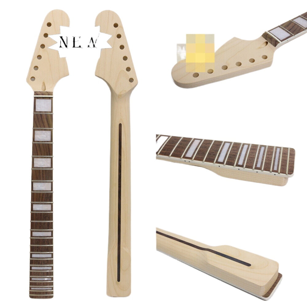 Maple Guitar Neck 22 Fret 30 Inch Block Inlay Rosewood Fretboard ...