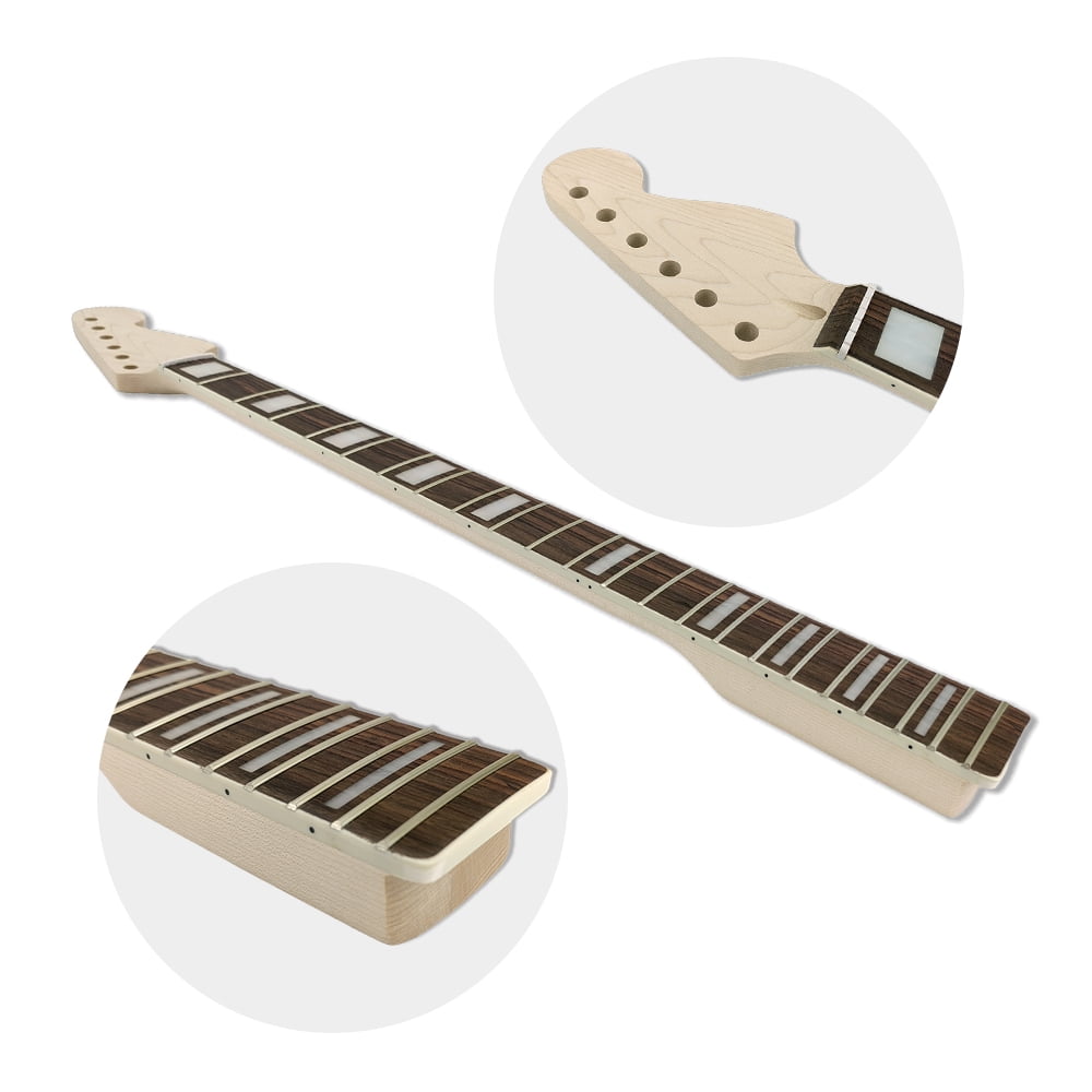 Maple Guitar Neck 22 Fret 30 Inch Block Inlay Rosewood Fretboard ...