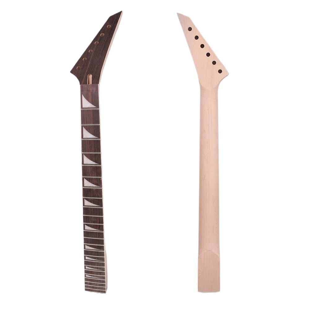 Maple Guitar Neck 24 Fret 25.5 Inch Black Paint Rosewood Fretboard ...