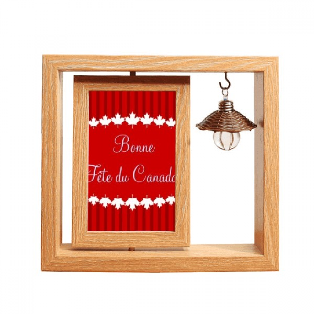 Maple Happy Canada Day 4th Of July Wooden Rotating Picture Photo Frame ...