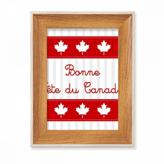 Maple Happy Canada Day Red Slogan Desktop Wooden Photo Frame Display ...