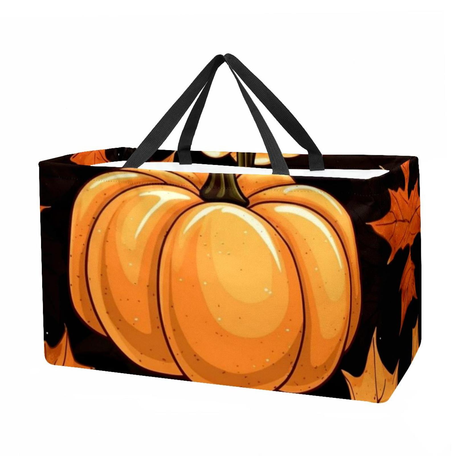 Maple Ieaf Pumpkin Foldable Oxford Cloth Reusable Storage Basket Cube ...