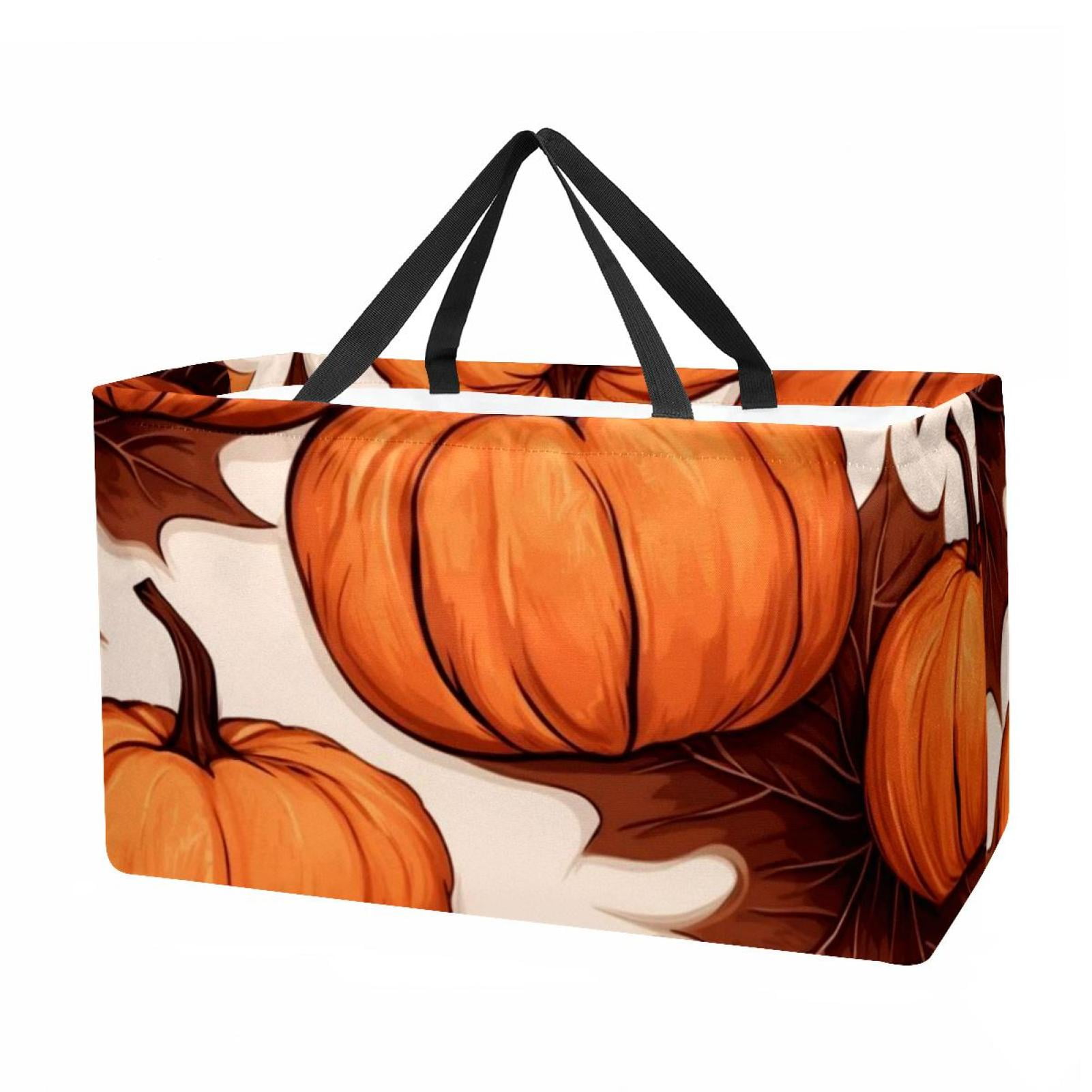 Maple Ieaf Pumpkin Large Capacity Foldable Oxford Cloth Picnic Basket ...
