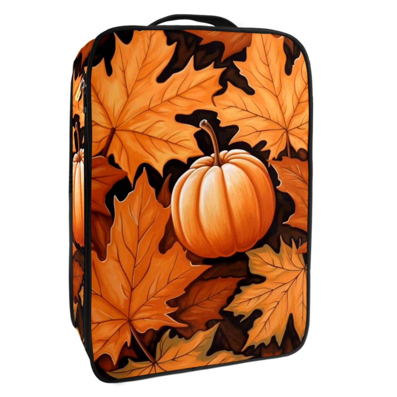Maple Ieaf Pumpkin Polyester Shoe Storage Box Organizer - 23x31cm ...