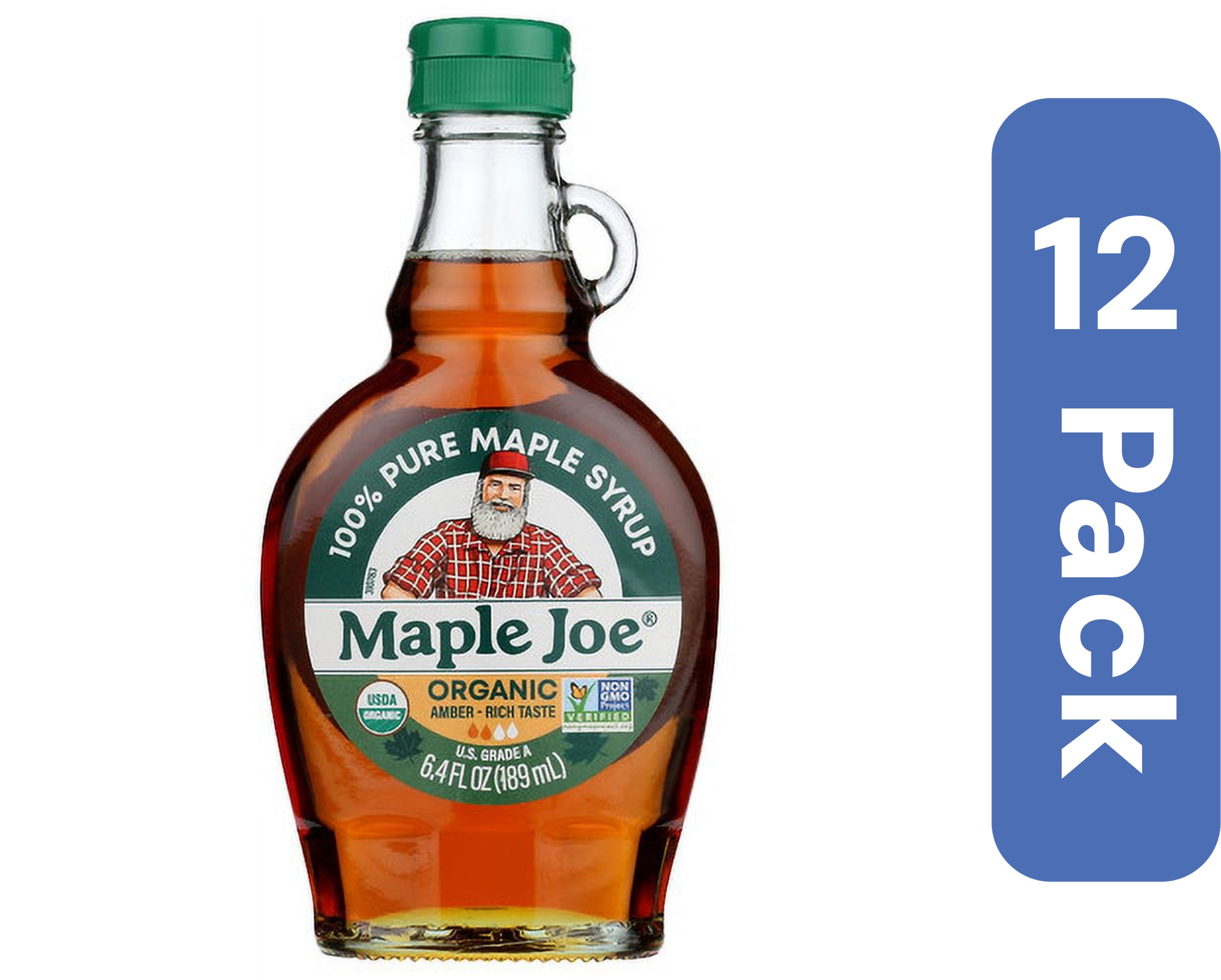 Maple Joe Organic Amber Maple Syrup 6.4 oz (Pack of 12) - Walmart.com