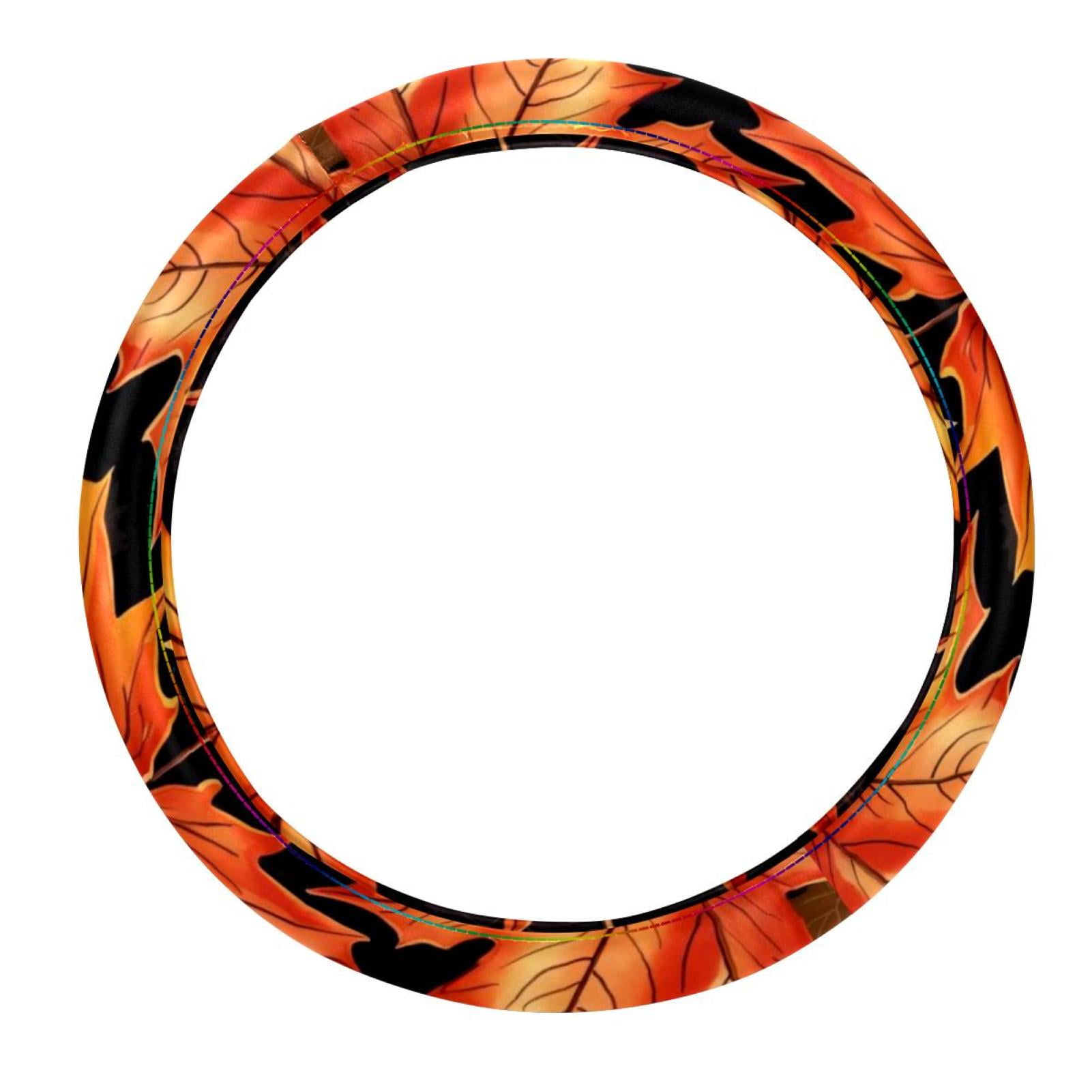 Maple Leaf 14.5 Inch Printing PVC Leather Car Wheel Cover Auto ...