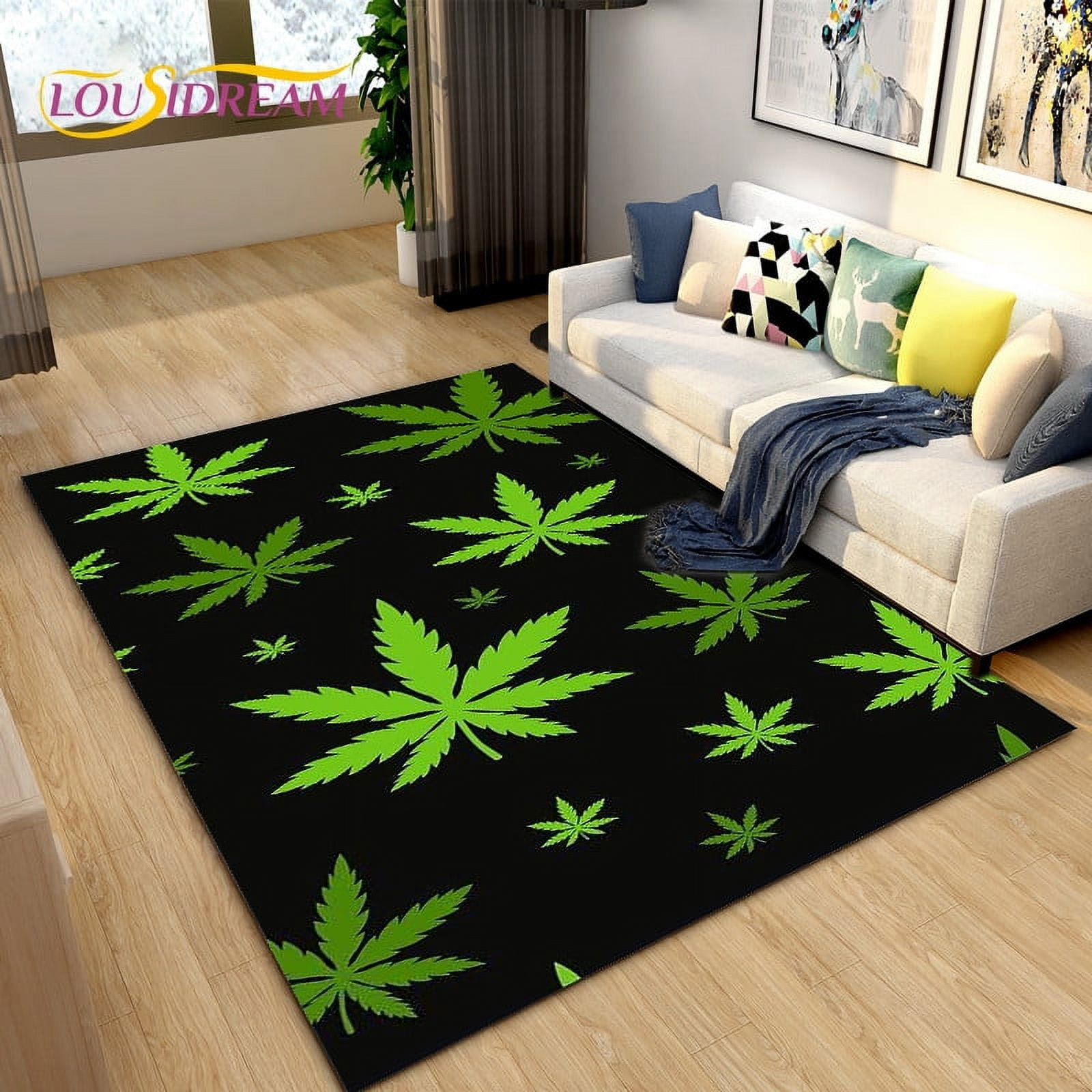 Maple Leaf Area Rug Carpet Rug for Living Room Bedroom Sofa Decoration ...