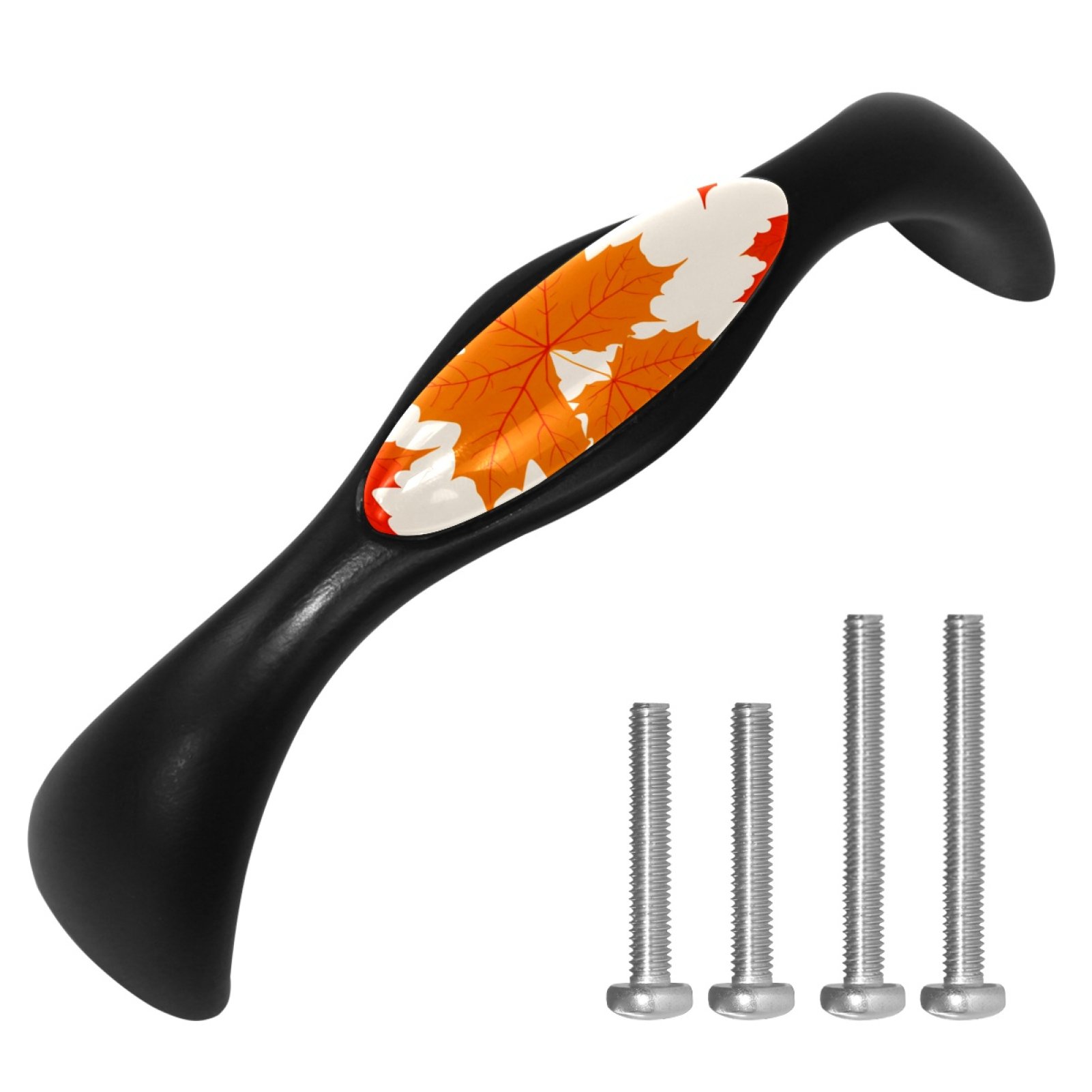 Maple Leaf Autumn Kitchen Cabinet Pull Knobs Drawer Hardware Handles for Door,Dresser,Bathroom ...