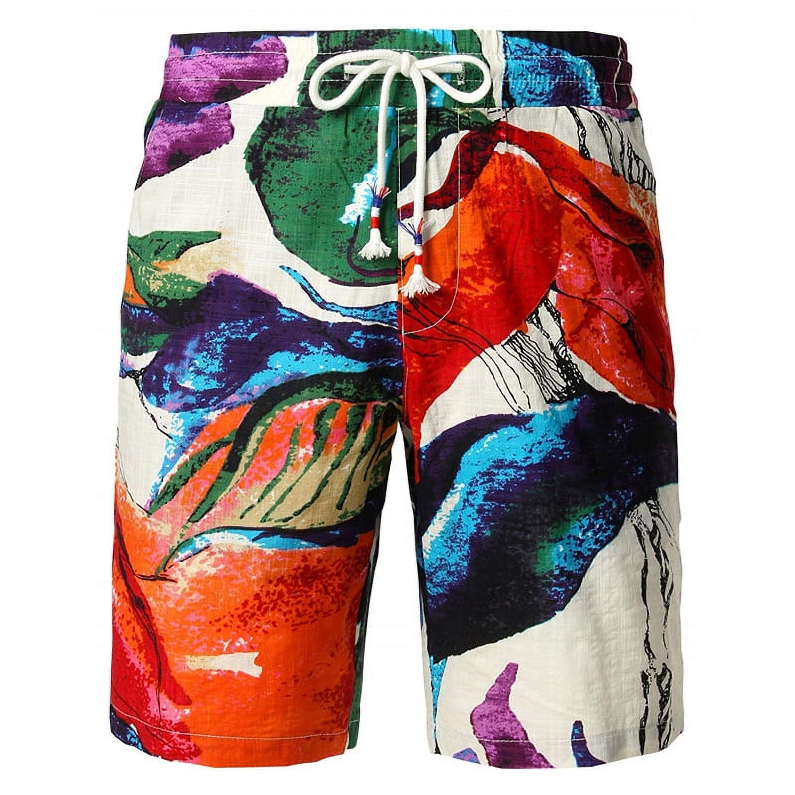 Maple Leaf Graphic Beach Shorts Pants Men 3D Printed y2k Surfing Board ...