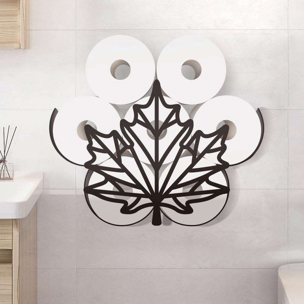 Maple Leaf Metal Toilet Paper Holder Leaf Decorative Toilet Paper ...