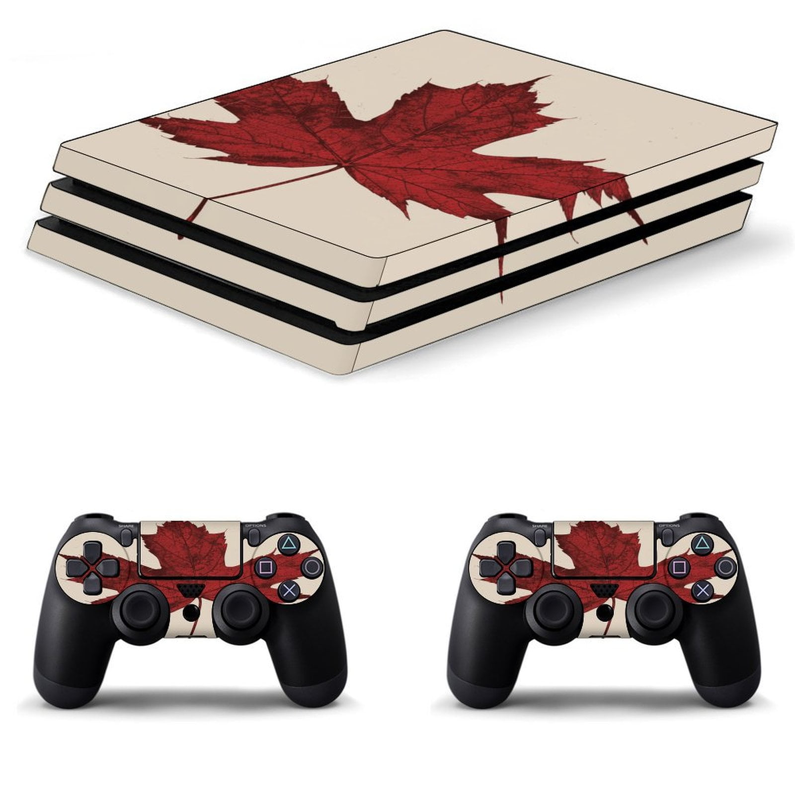 Maple Leaf PS4/PS4 Pro/PS4 Slim Skin Sticker For Console And Controller ...