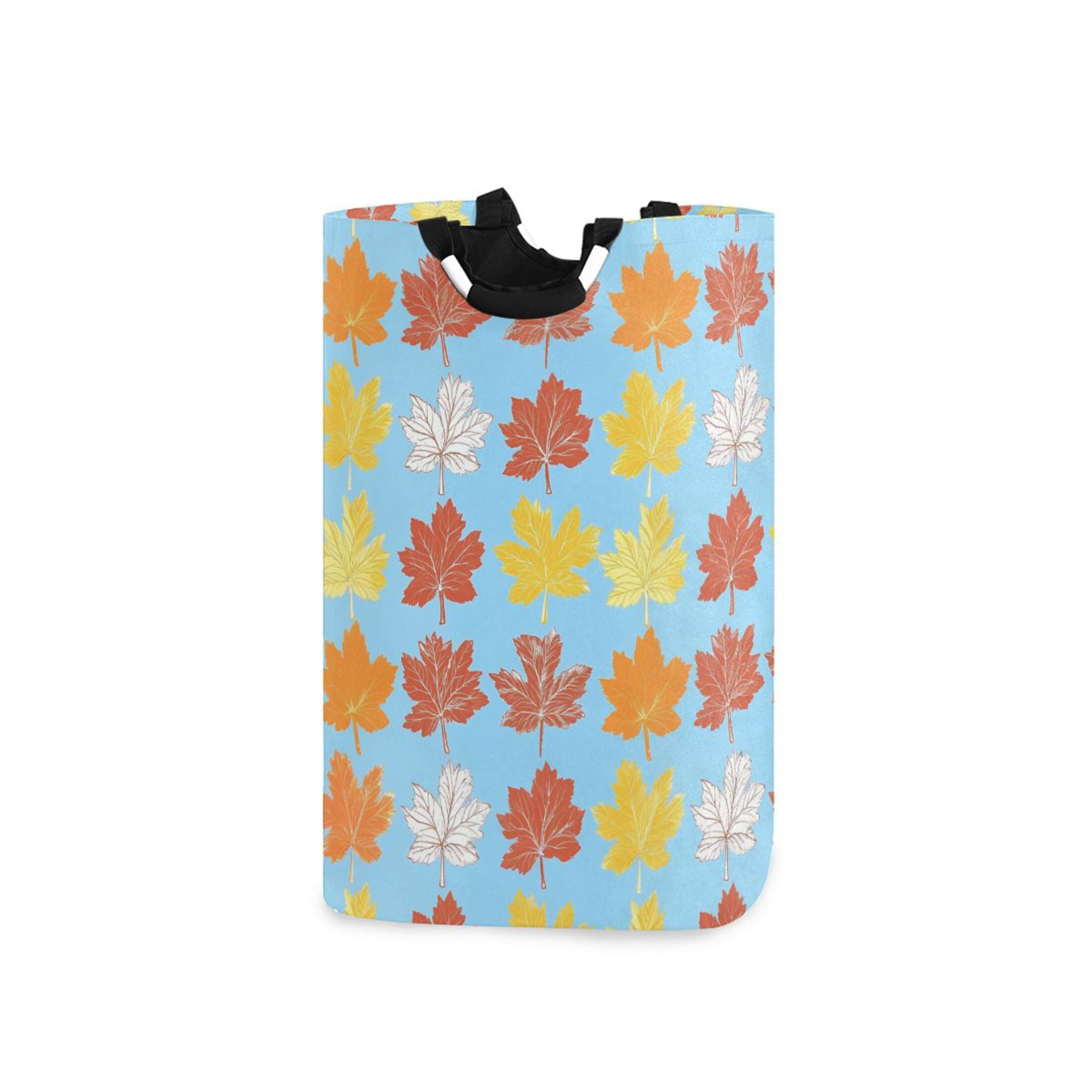 Maple Leaf Print Laundry Basket with Handles 50L Collapsible Laundry ...