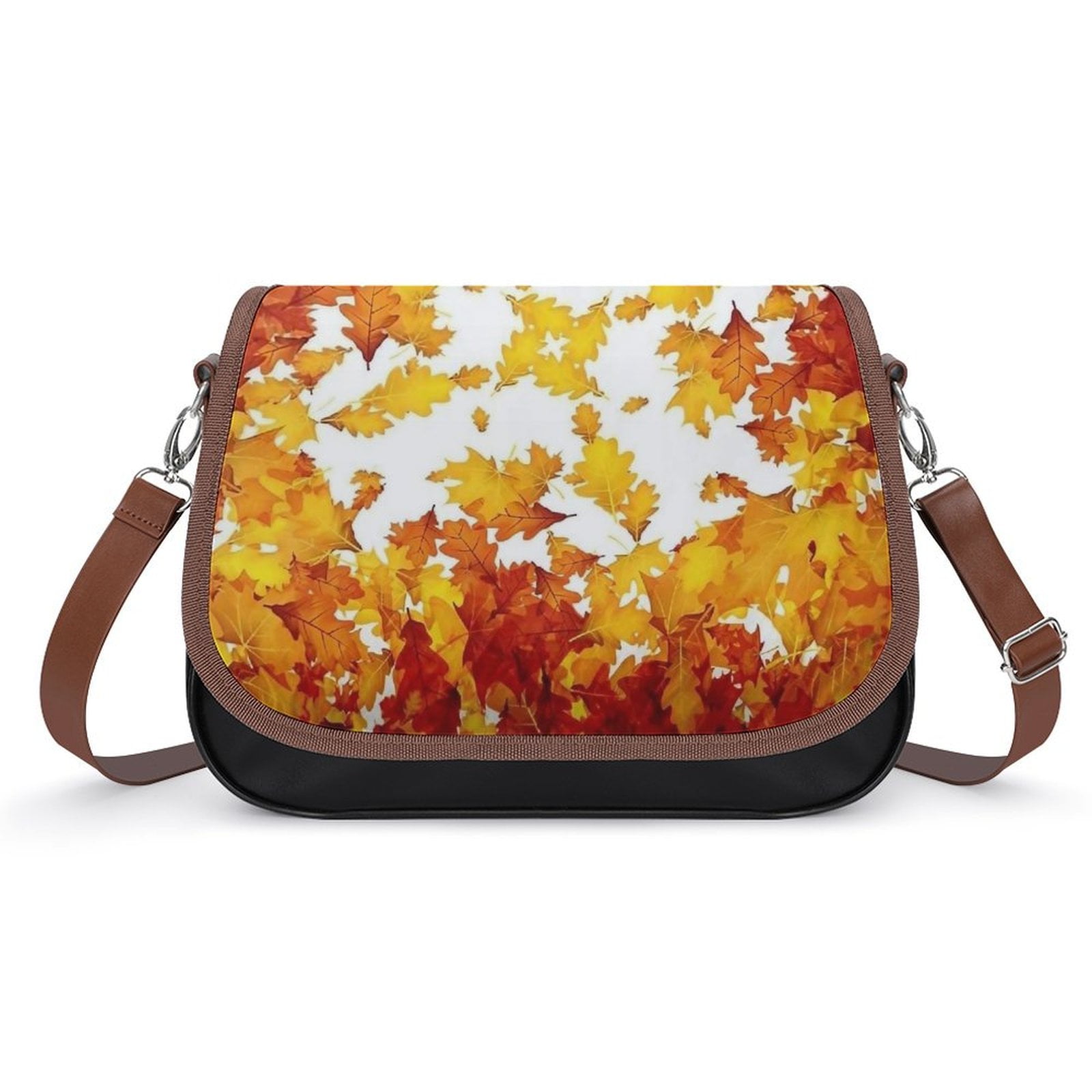 Maple Leaf Pu Leather Shoulder Bag Essential For Daily Travel Simple ...