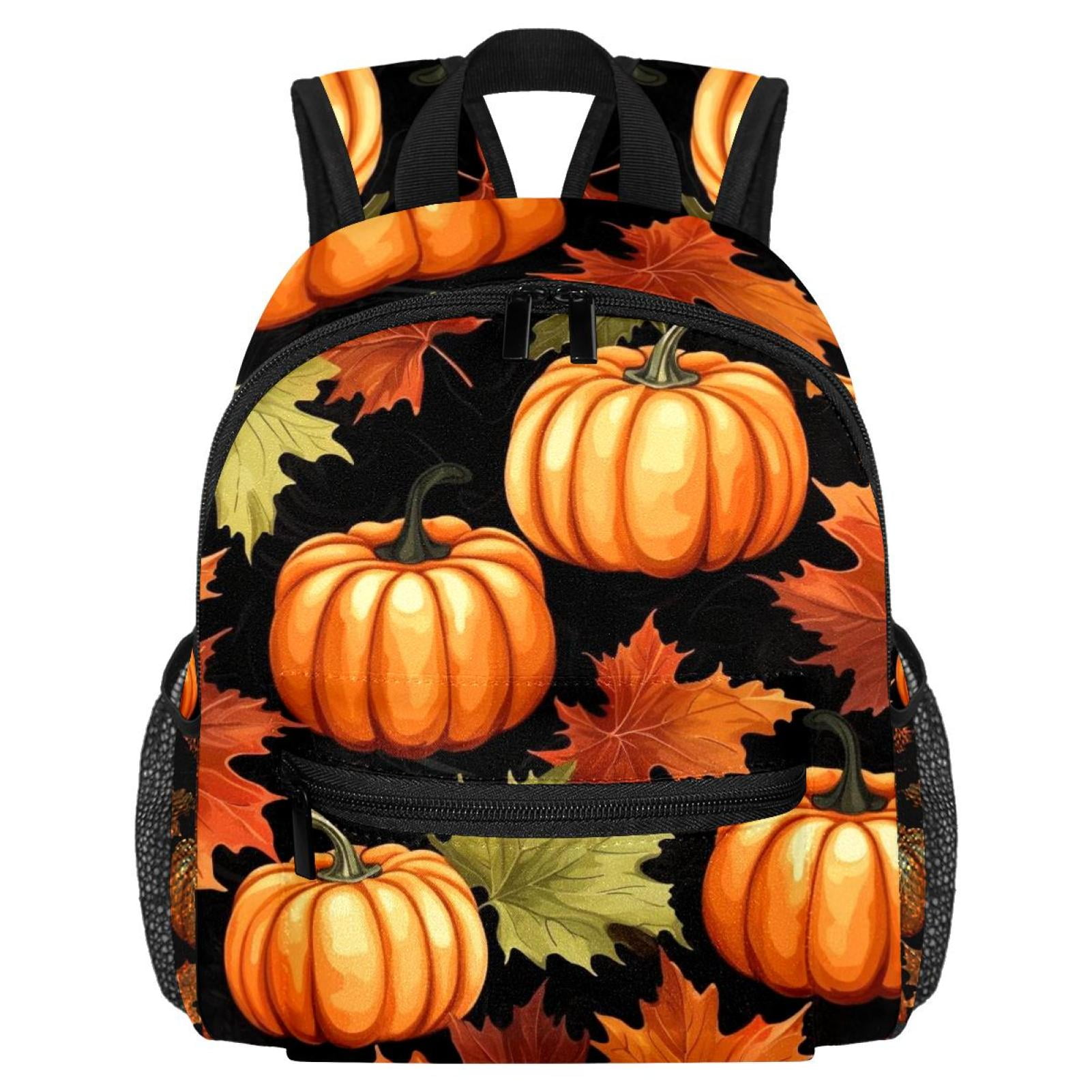 Maple Leaf Pumpkin Cute Book Bag with Adjustable Shoulder Strap, Large ...