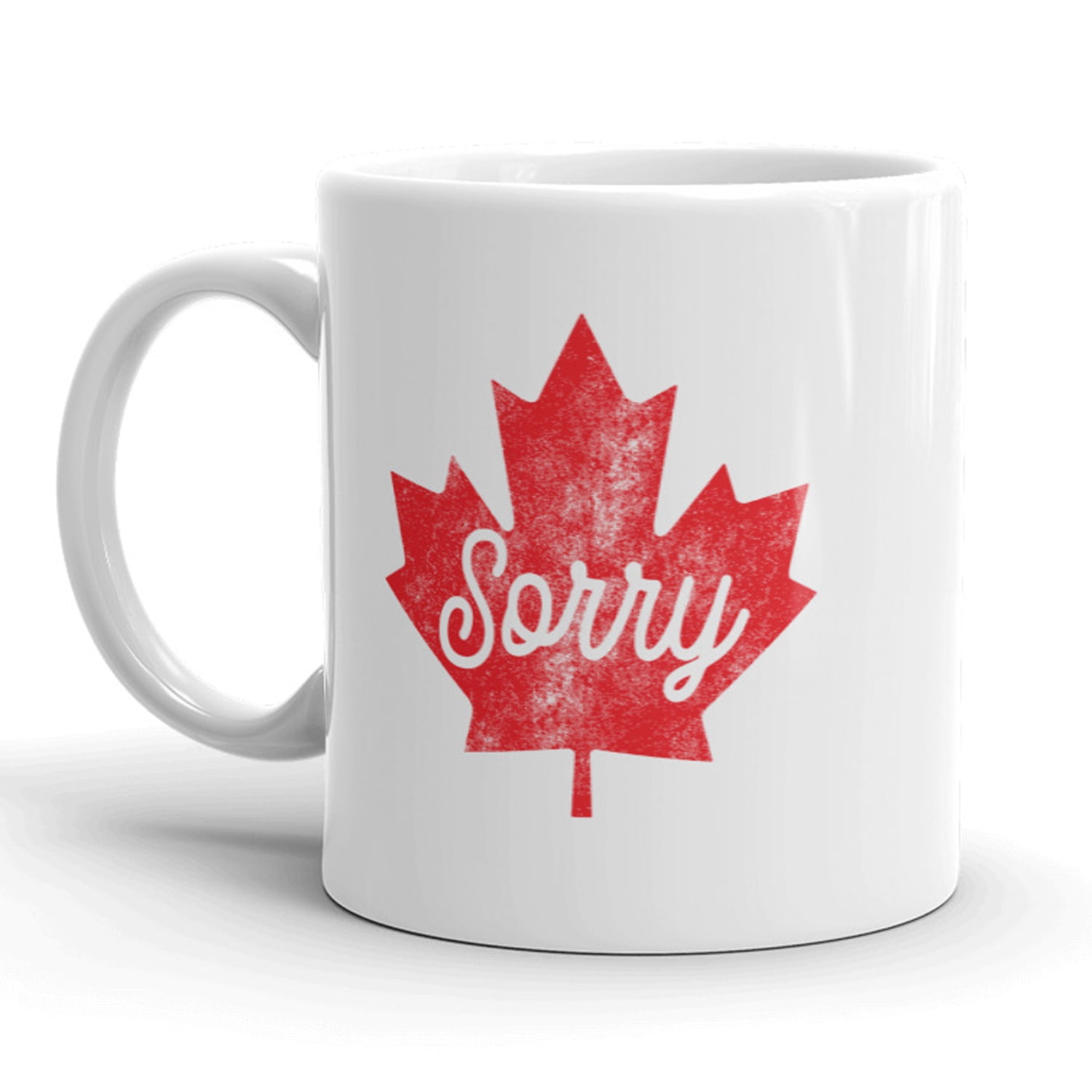 Maple Leaf Sorry Mug Funny Canadian Humor Coffee Cup - 11oz - Walmart.com