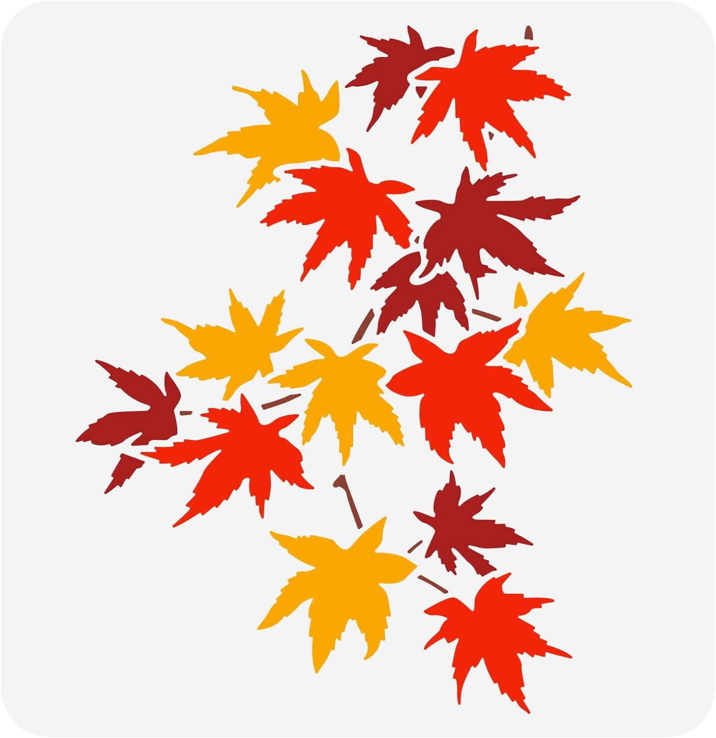 Maple Leaf Stencil for Painting 11.8x11.8inch Leaf Pattern Drawing ...
