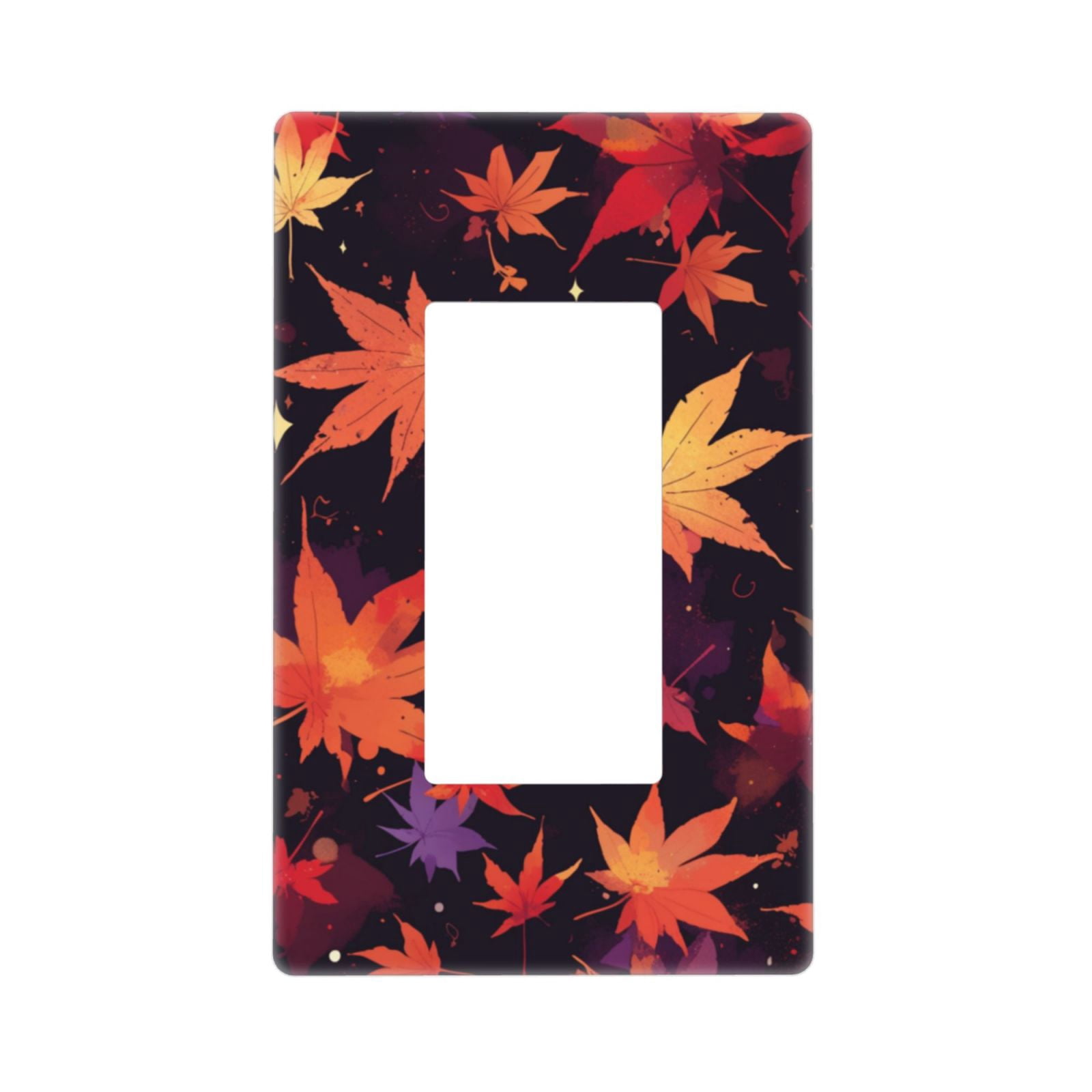 Maple Leaf Switch Cover Decorative Wall Plate / 1-Gang Screwless ...