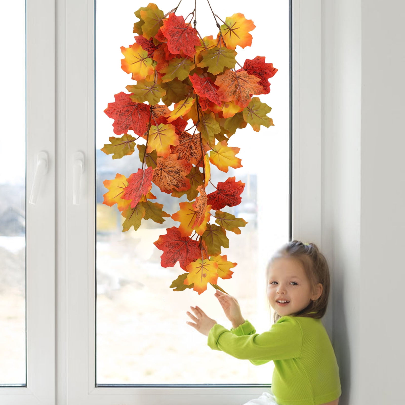 Maple Leaf Vine Garland Fall Thanksgiving Decorations for Seasonal ...