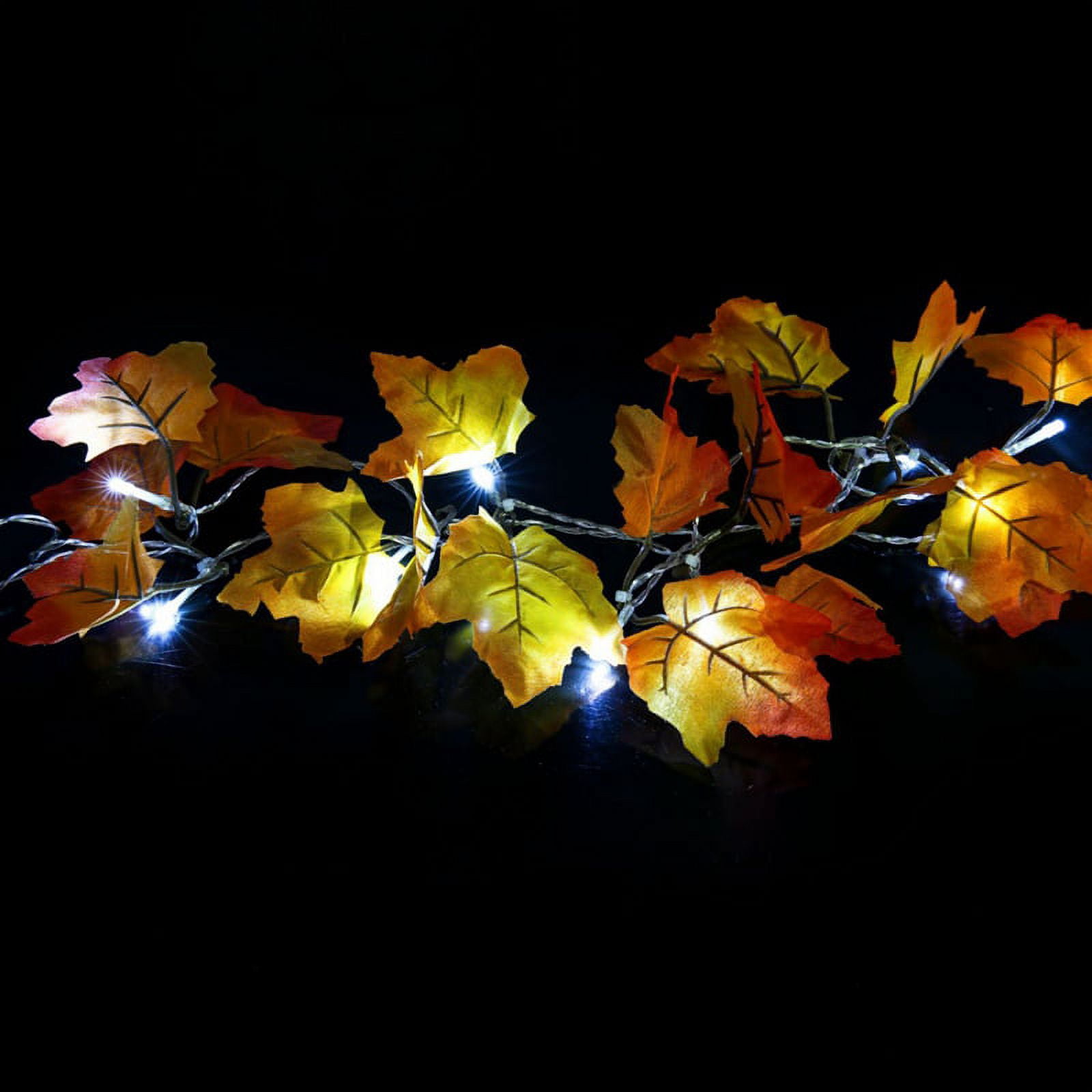Maple Leave Lights, 10LED Leaf String Lights Fall Garland Leaves ...