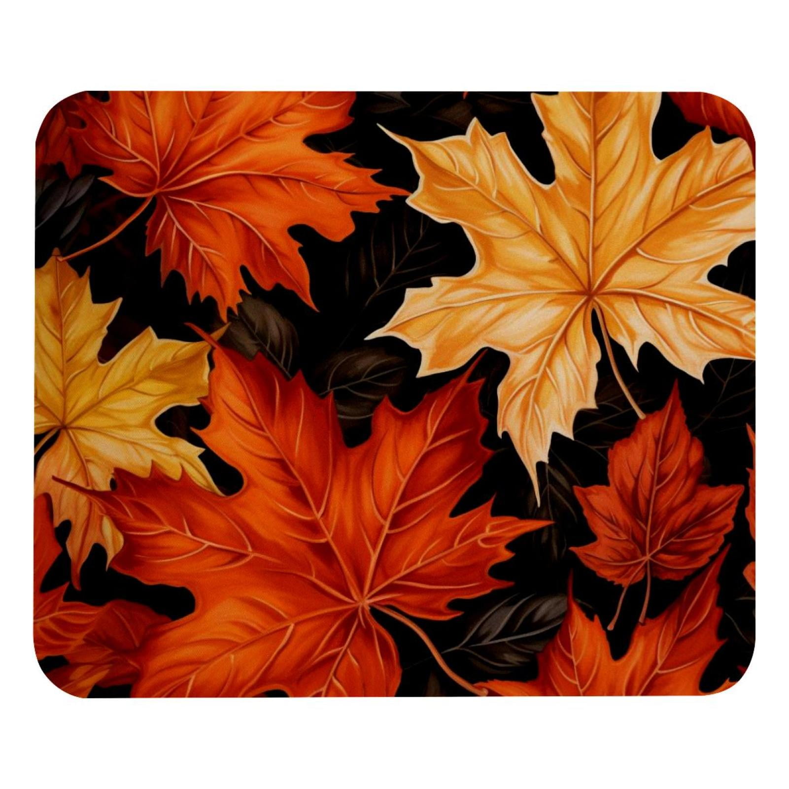 Maple Leaves 8.3x9.8 Inch Square Gaming Mouse Pad with Non-Slip Rubber ...