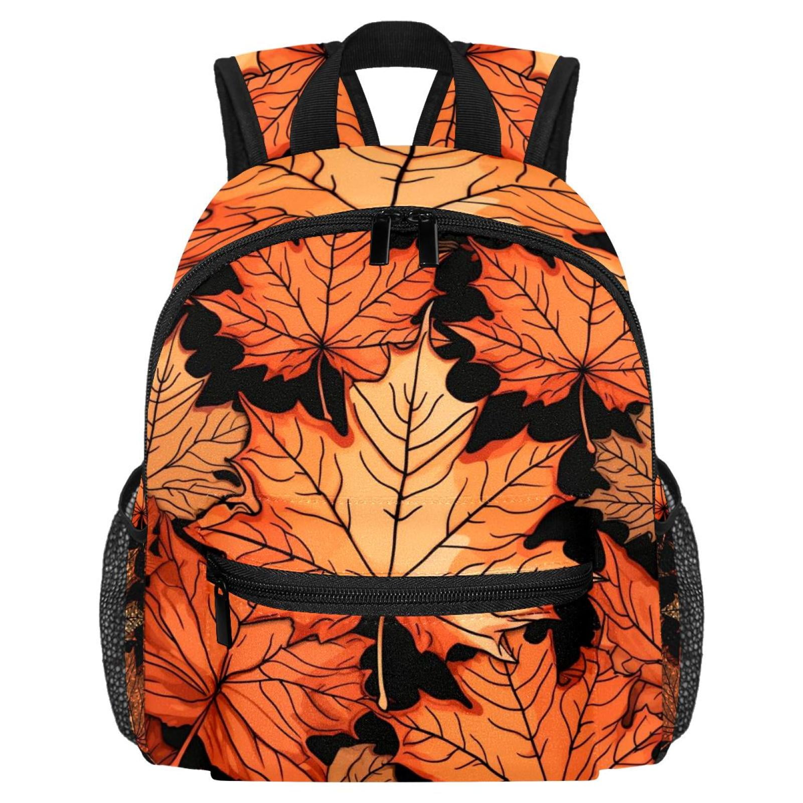 Maple Leaves Cute Adjustable Shoulder Strap Backpack with Large ...