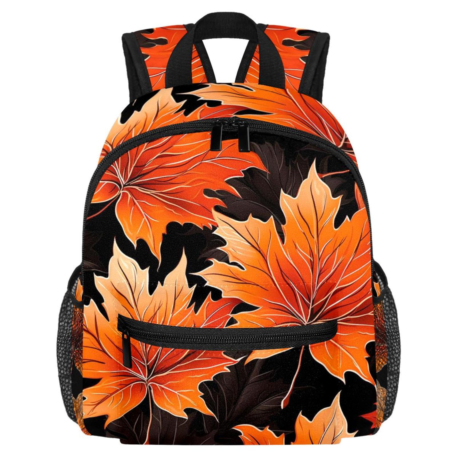 Maple Leaves Cute Printed Backpack with Adjustable Shoulder Strap ...