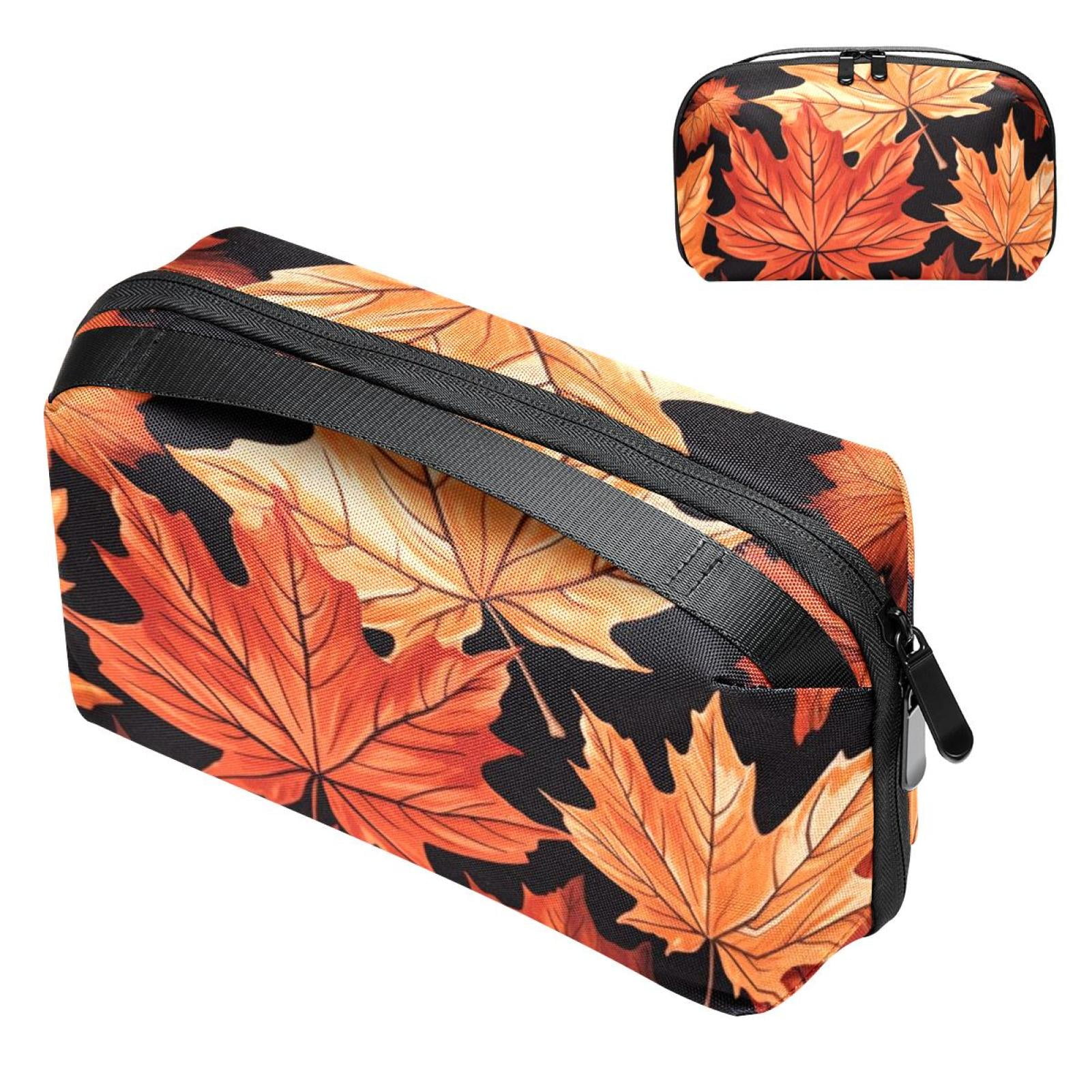 Maple Leaves Digital Bag with Oxford Fabric, Waterproof, Charger Pouch ...
