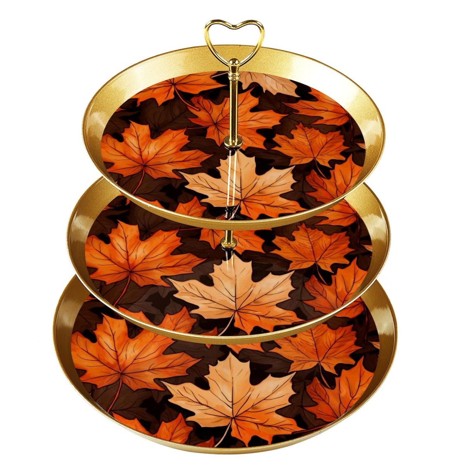 Maple Leaves Elegant Plastic Discs Jewelry Necklace Stand with Iron ...