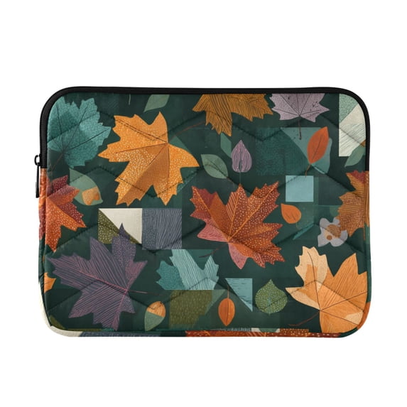 Maple Leaves Geometric Patterns Autumn Quilted Laptop Protective Cases ...
