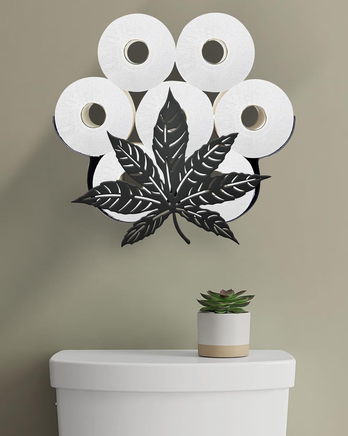 Maple Leaves Toilet Paper Holder for Extra 8 Rolls, Ocean Decorative ...