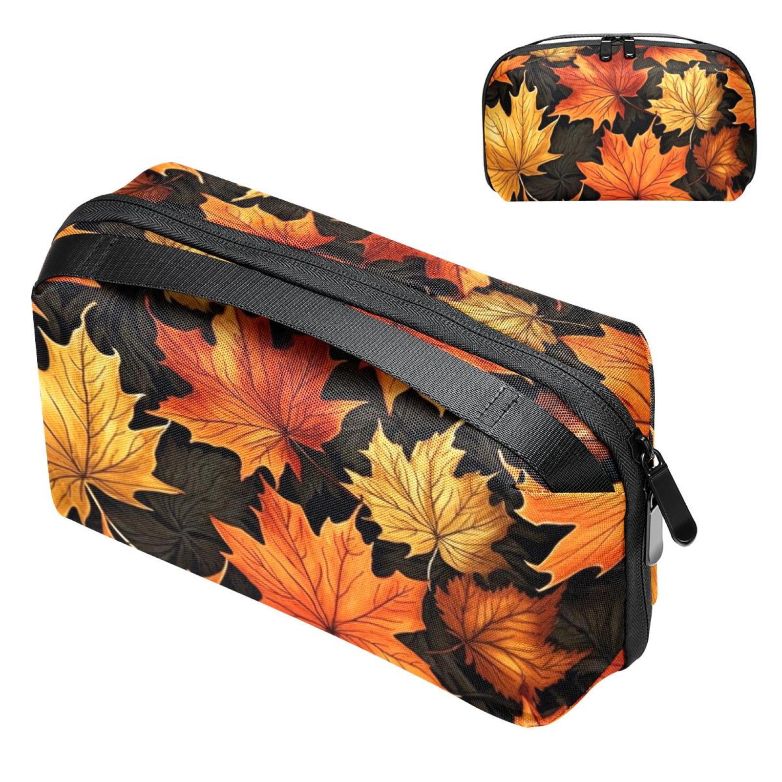 Maple Leaves Waterproof Oxford Cloth Charger Pouch Storage Box PC Case ...