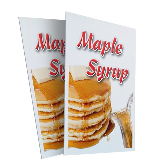Maple Syrup (2-PACK) 24" x 36" Plastic Signs | Sign Insert 4mm ...