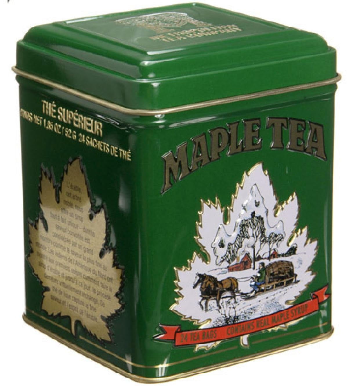 Maple Tea, 24 Tea Bags In A Decorative Metal Tin. A Fantastic Holiday ...