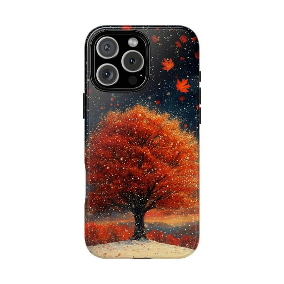 Maple Tree Winter Autumn Leaves Scenic Nature Art Phone Case with ...