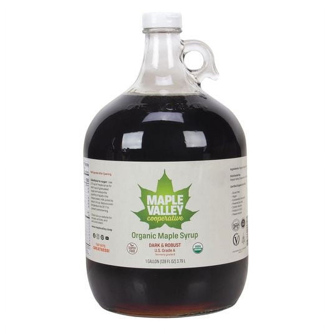 Maple Valley Coop Maple Syrup, Grade A Dark Robust, Organic-128 floz ...