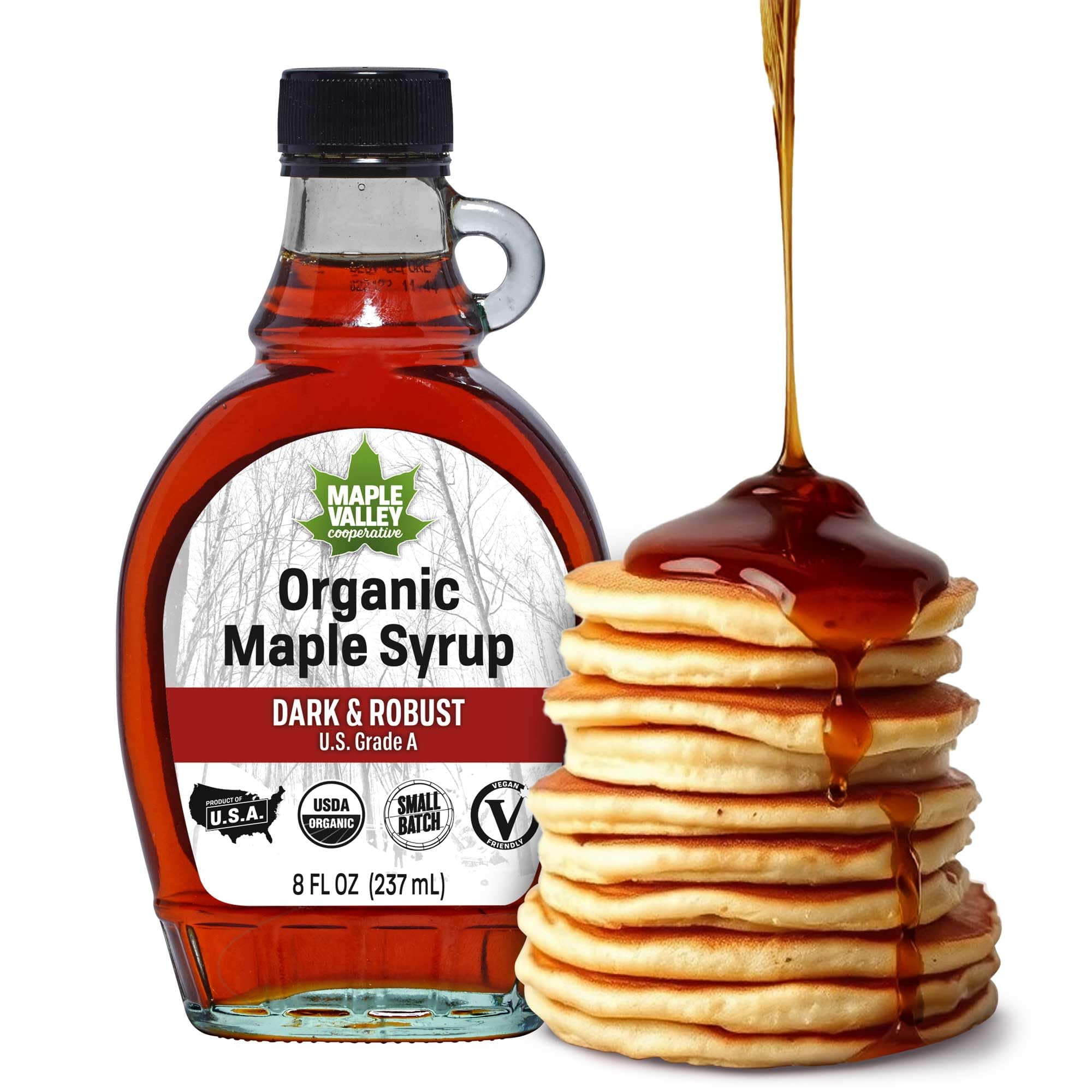 Maple Valley Organic Pure BDF32 Maple Syrup, Dark & Robust Better Than ...
